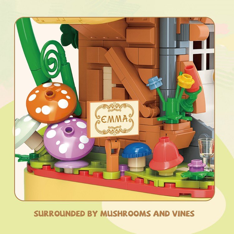 EMMA Mushroom House Building Blocks | LUCKY EMMA STUDIO