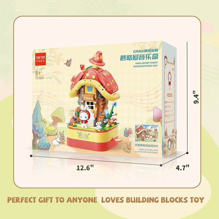 EMMA Mushroom House Building Blocks | LUCKY EMMA STUDIO
